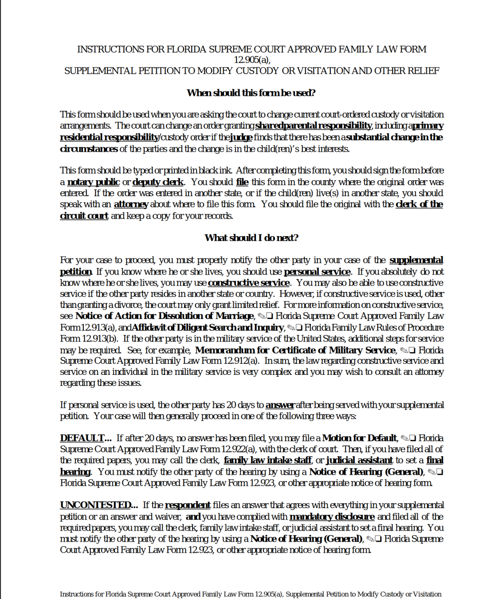 Free Florida Divorce Legal Forms | Document Preparation Help